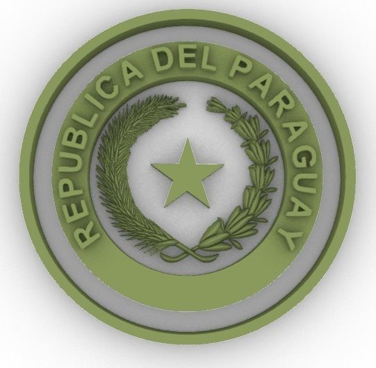 Coat of Arms Paraguay Escudo de Paraguay 3D model 3D printable | CGTrader