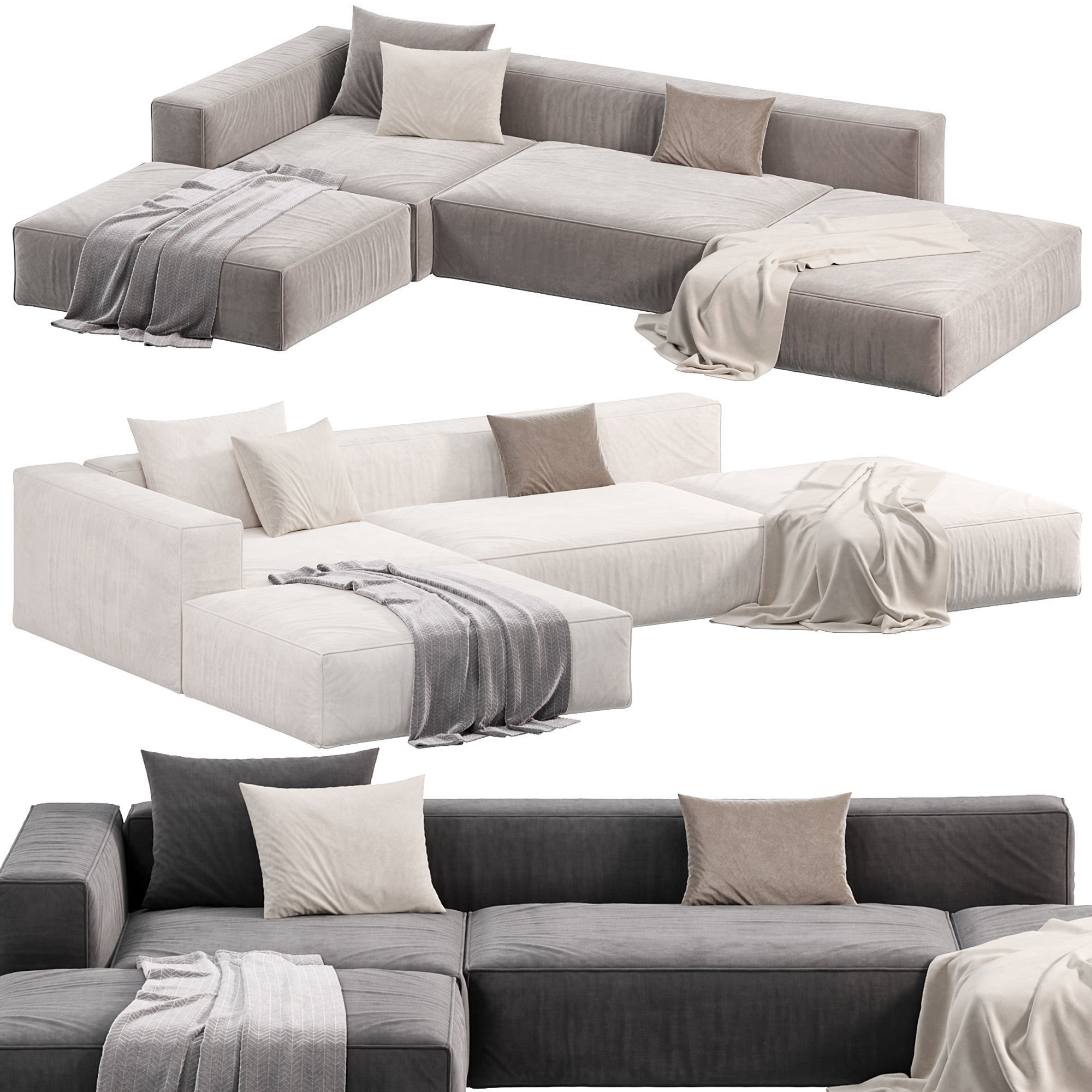 Happy Grafit Loft Sofa Cento 3D model | CGTrader