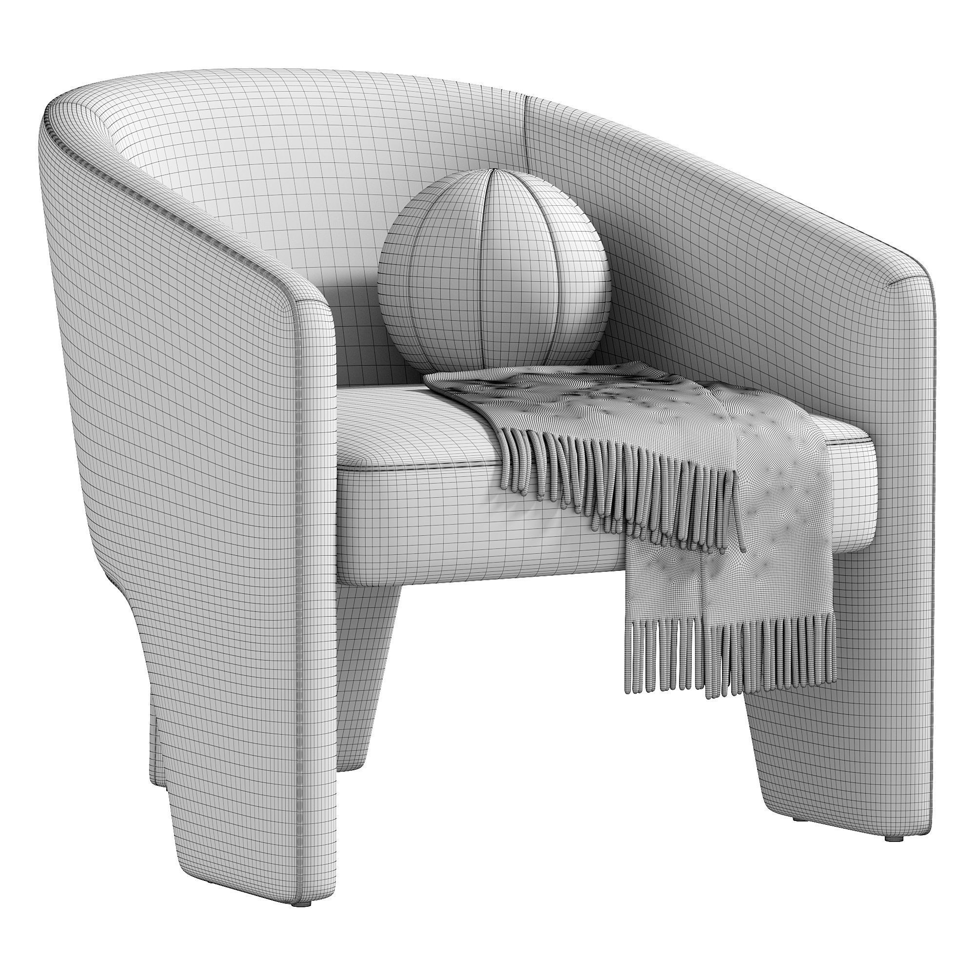 Fae Accent Chair by artesanosdesign 3D model | CGTrader