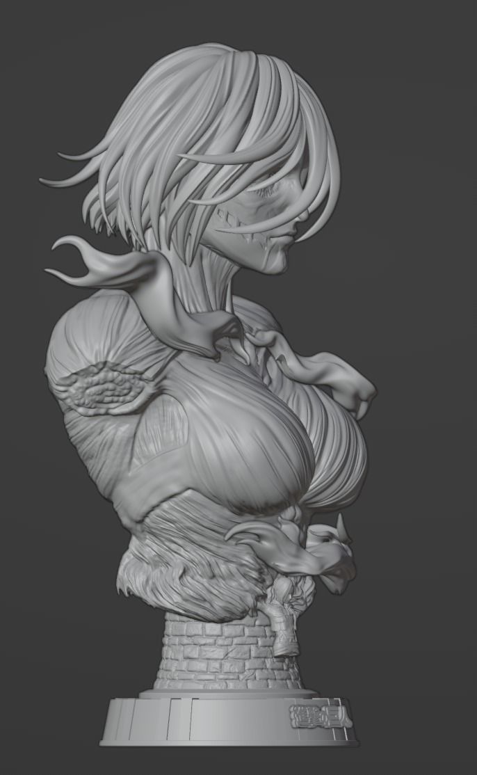 Bust Female Titan of Annie SNK 3D model 3D printable | CGTrader