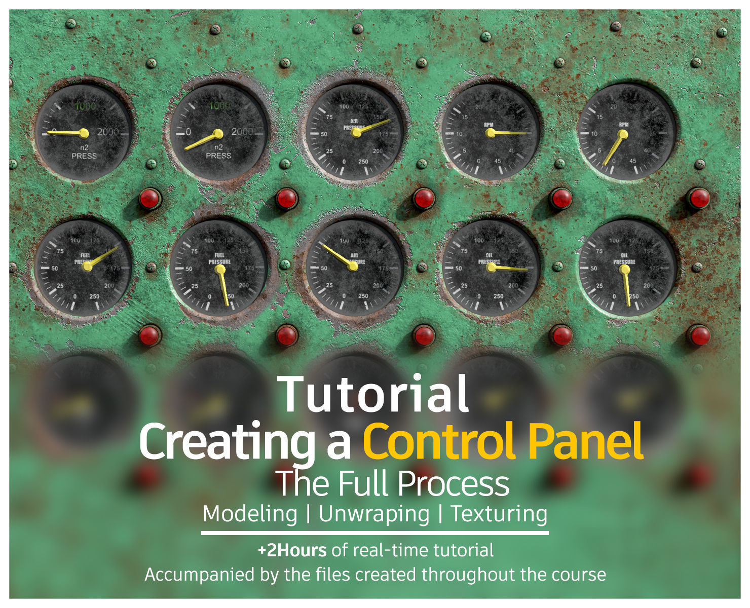 Tutorial - Creating a Control Panel - The Full Process 3D model | CGTrader