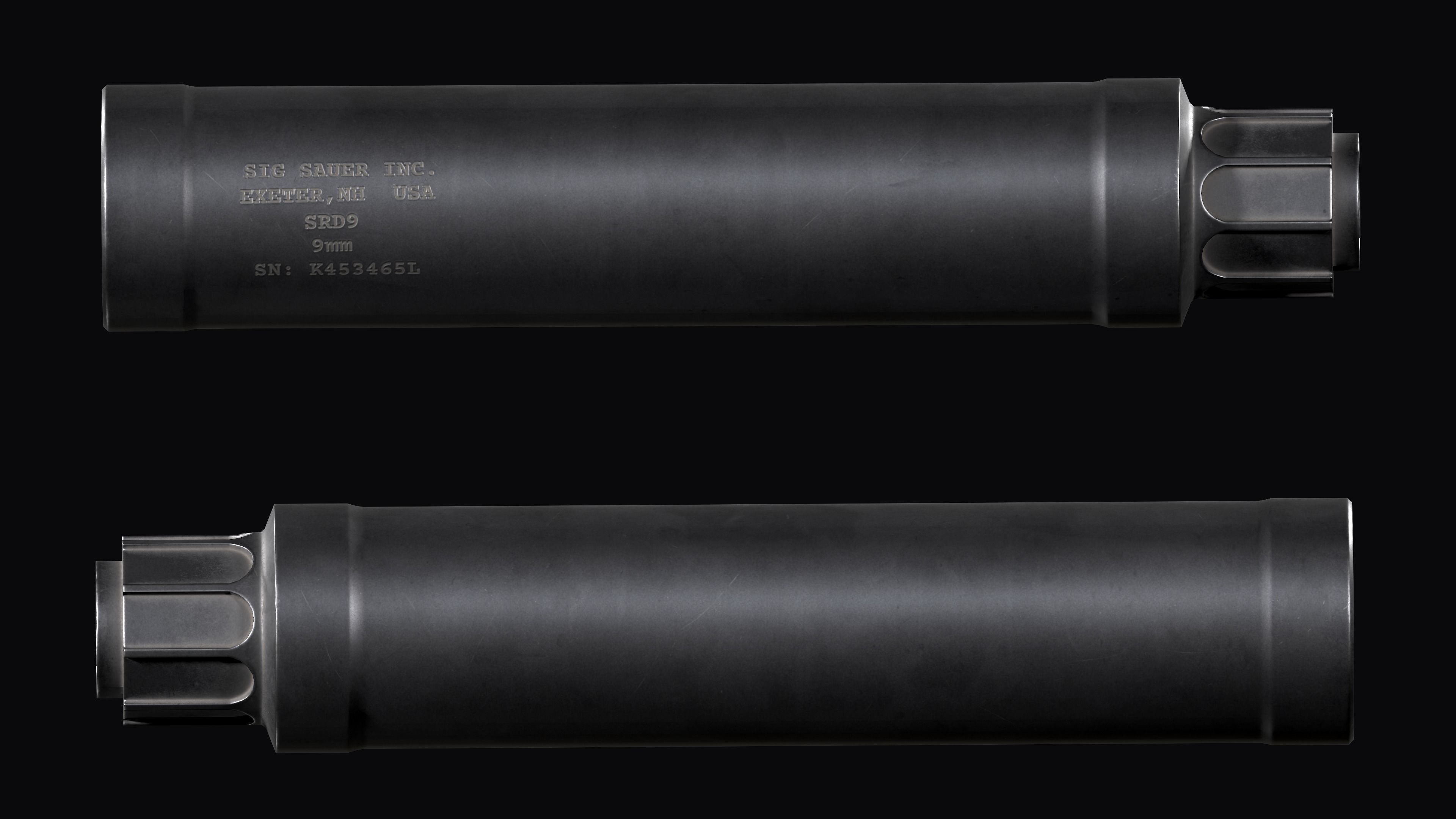 3D model SIG SAUER SRD9 9mm Suppressor VR / AR / low-poly | CGTrader