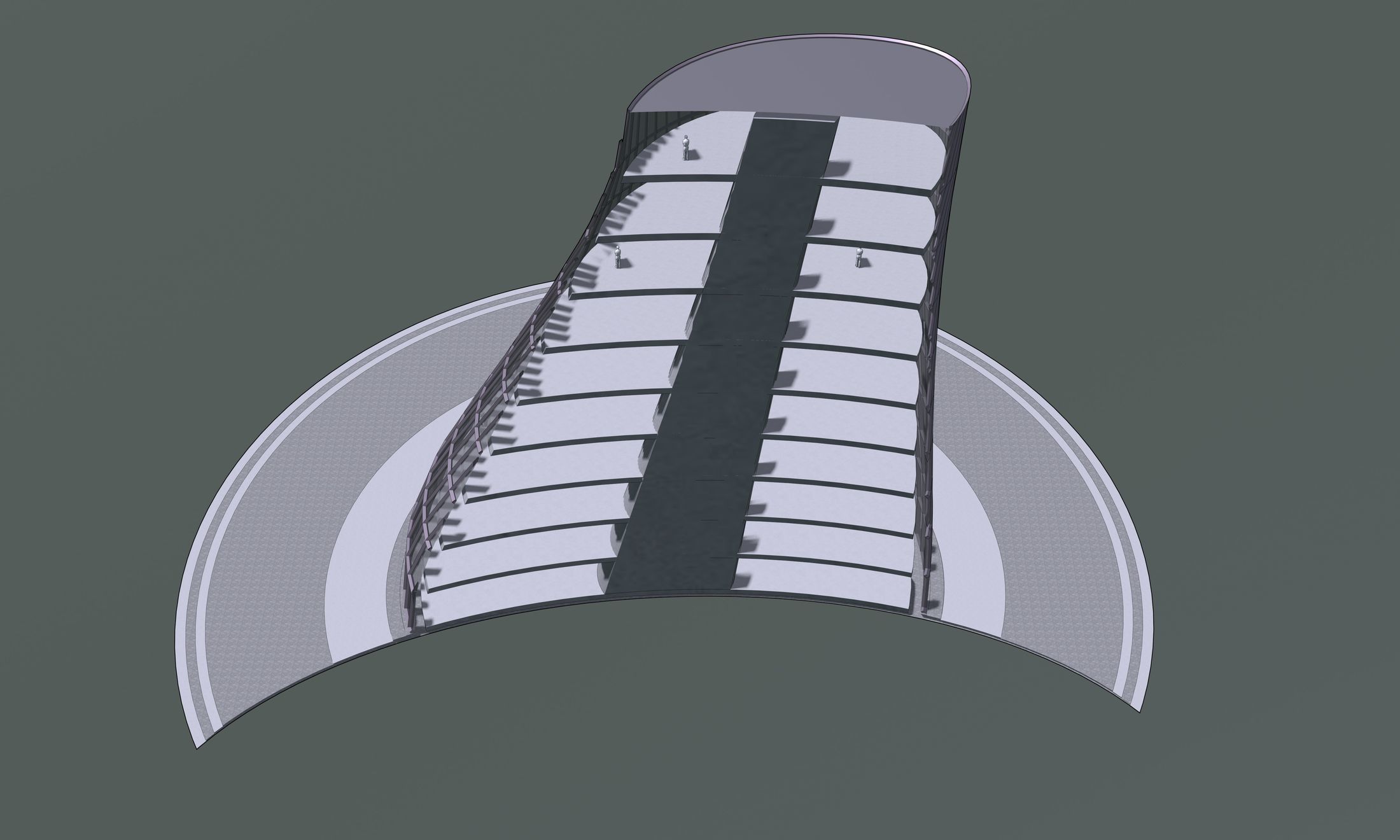 Concept building in section cut 3D model | CGTrader