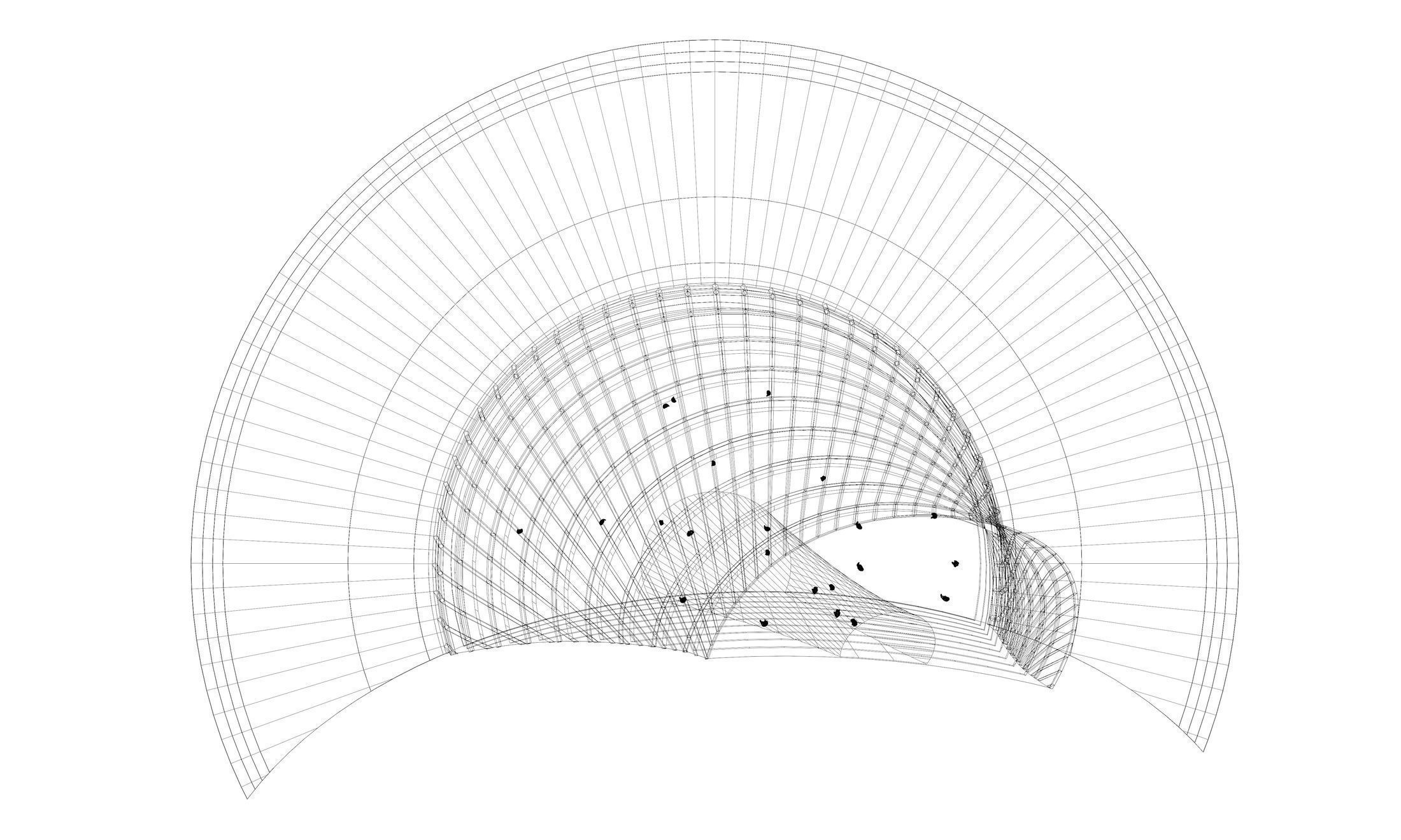 Concept building in section cut 3D model | CGTrader