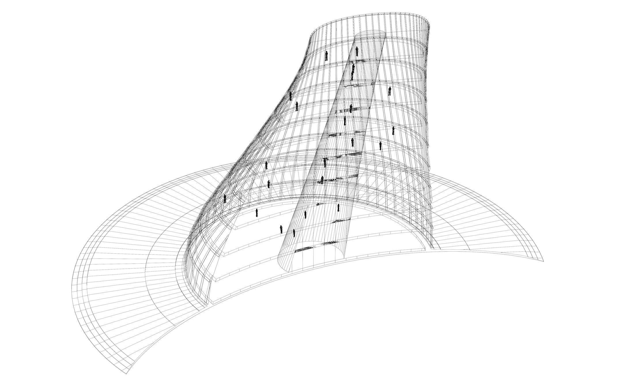 Concept building in section cut 3D model | CGTrader