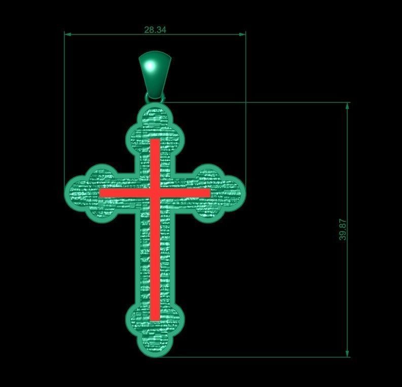 Gold Christian Cross 3d Print Mode free 3D model 3D printable | CGTrader
