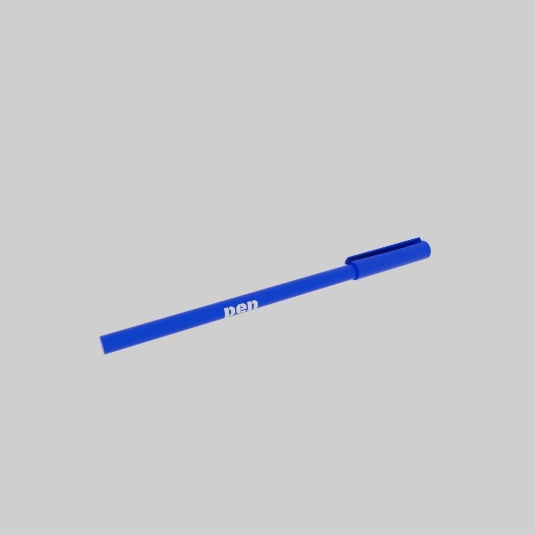 3D model pen blue VR / AR / low-poly | CGTrader