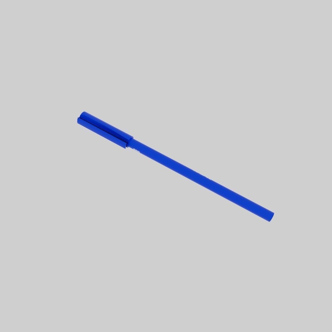 3D model pen blue VR / AR / low-poly | CGTrader