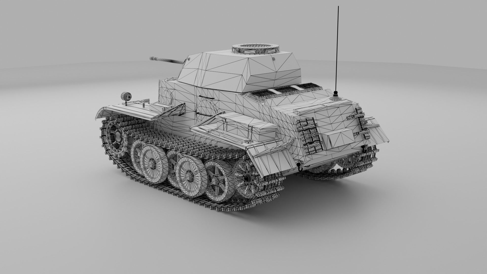 PzKpfw II Ausf J German light tank free 3D model | CGTrader