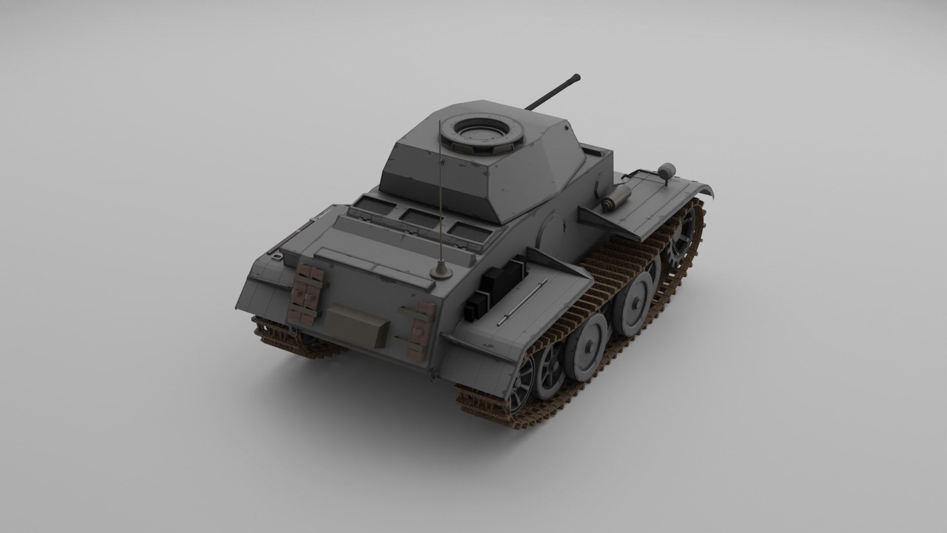 PzKpfw II Ausf J German light tank free 3D model | CGTrader