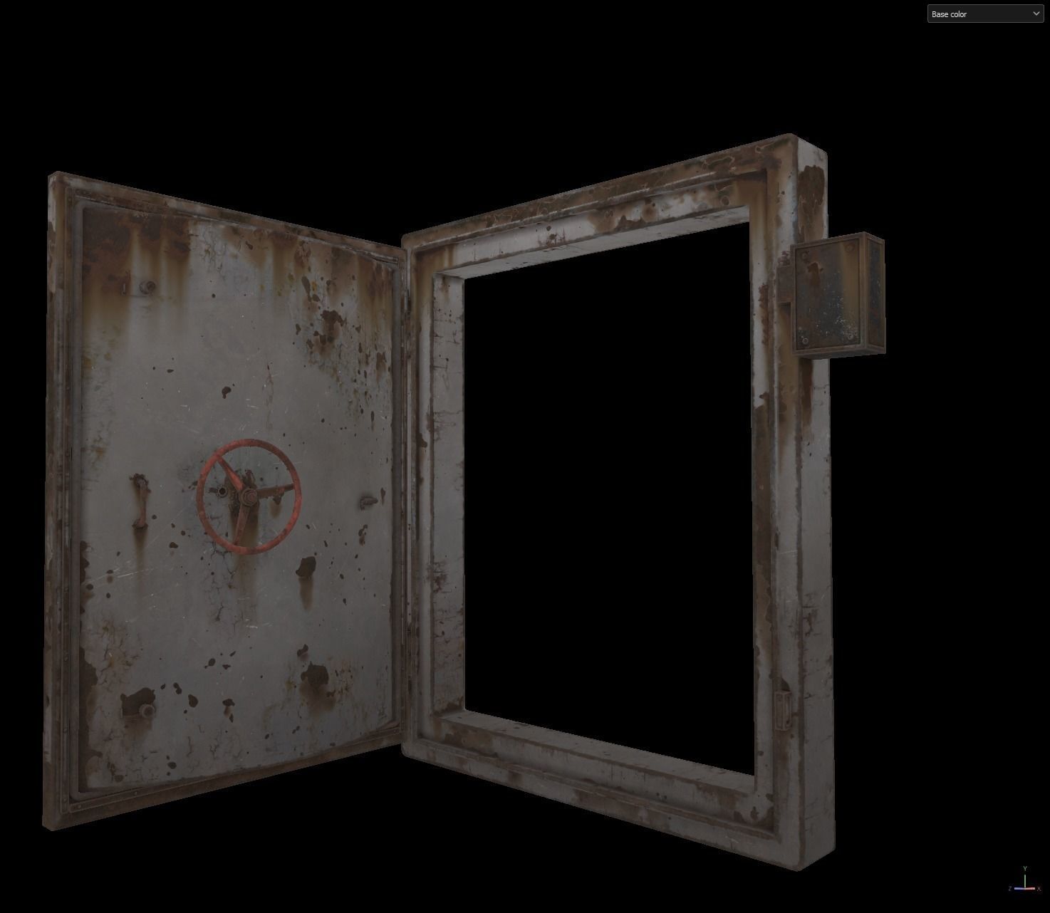 3D model Bunker door Pbr lowpoly bunker gate 02 VR / AR / low-poly ...