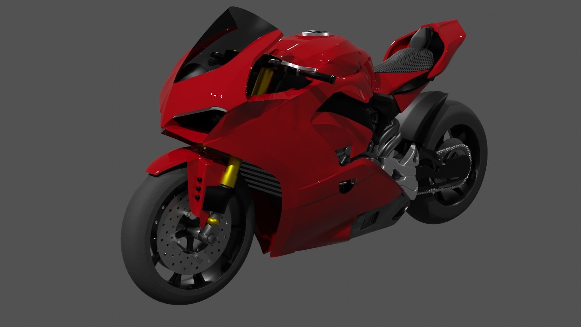 3D model Ducati Panigale V4 - Supersport Racing Bike VR / AR / low-poly ...