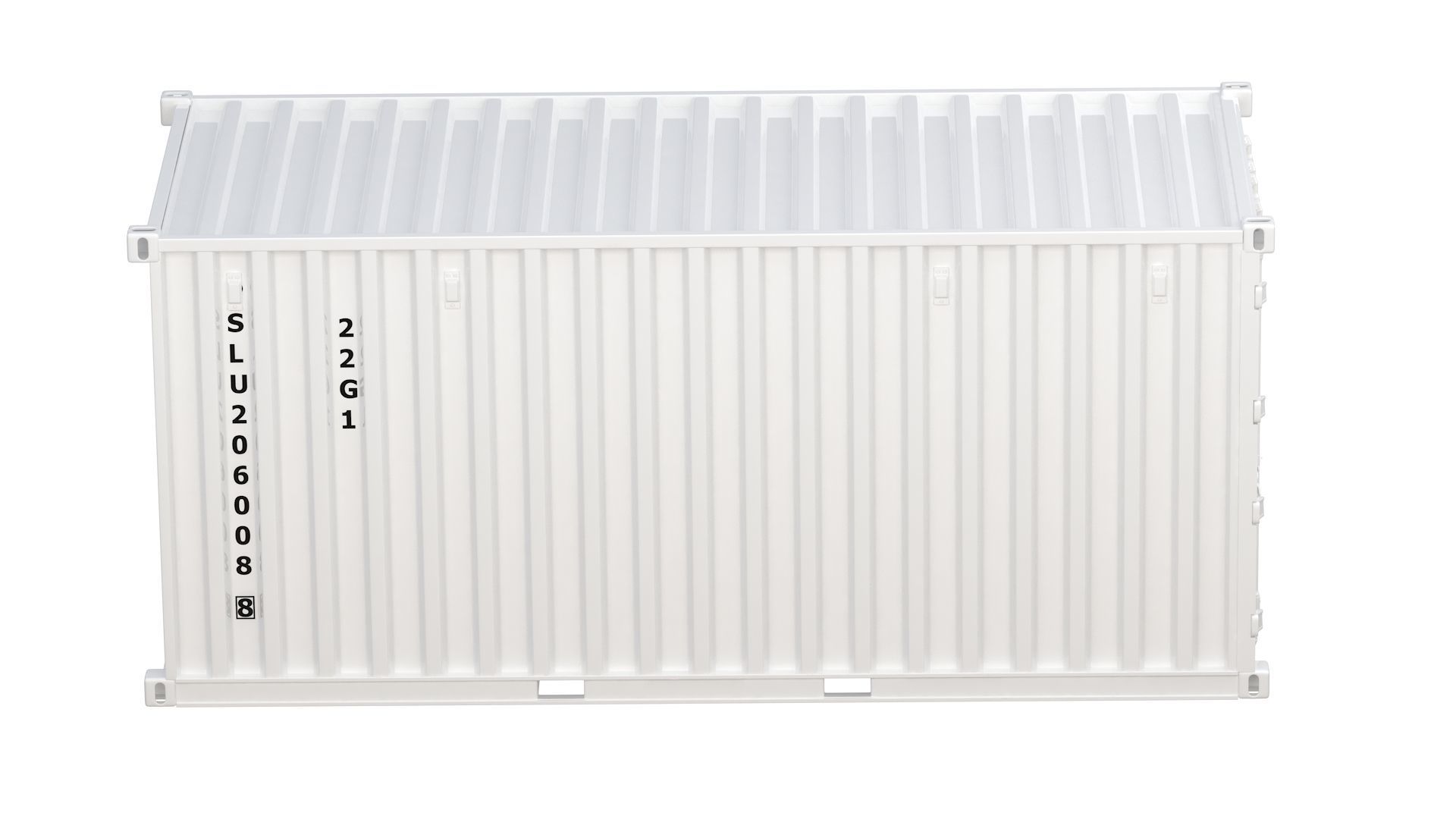 20 ft Container White 3D model | CGTrader