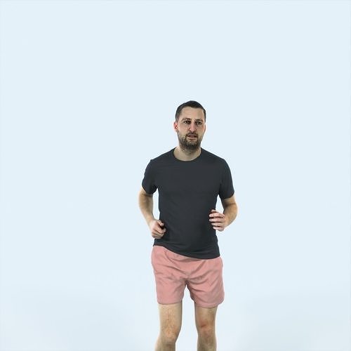 3D model Portrait 07F Running Jogging Football Sports Man VR / AR / low ...