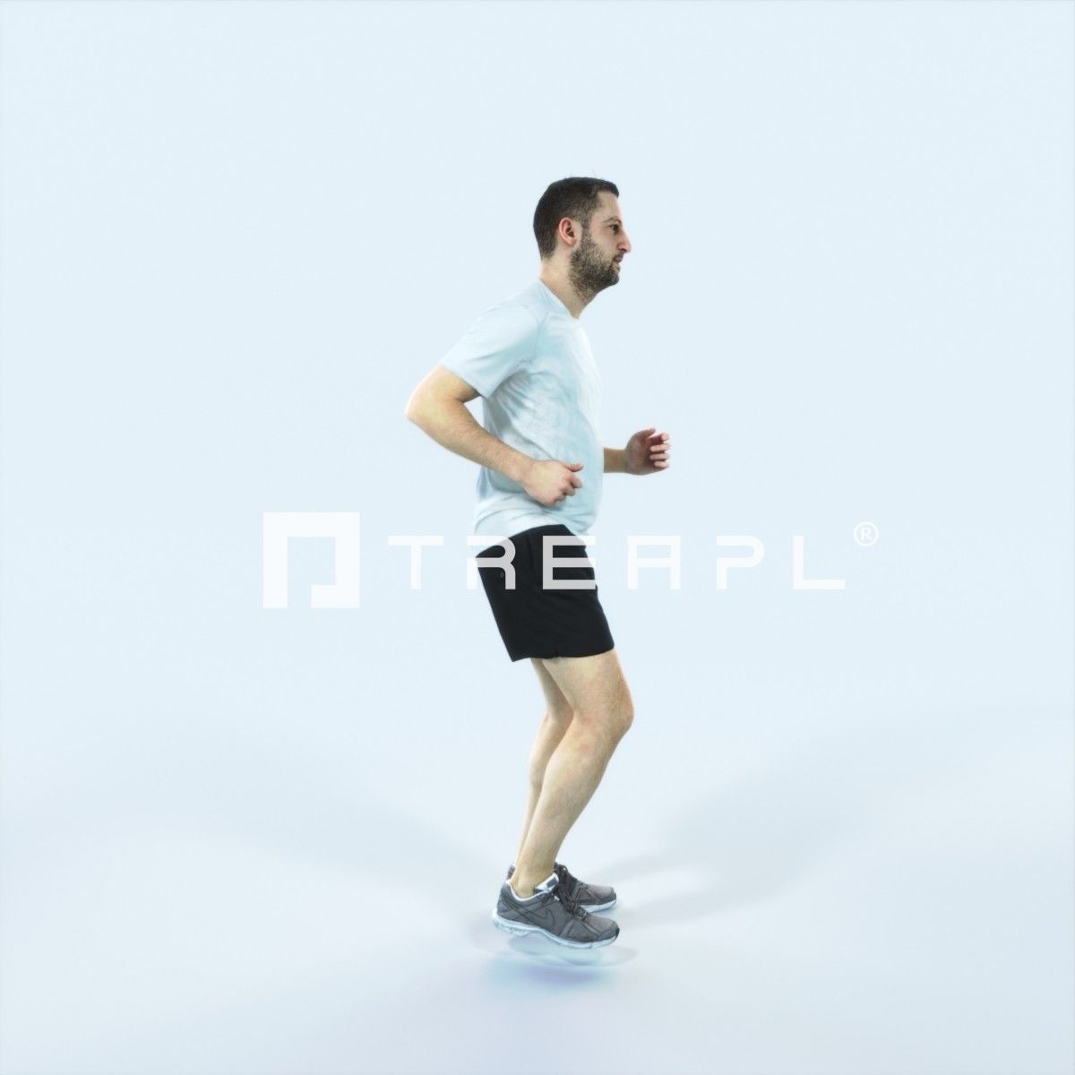 3D model Portrait 07C Running Jogging Football Sports Man VR / AR / low ...