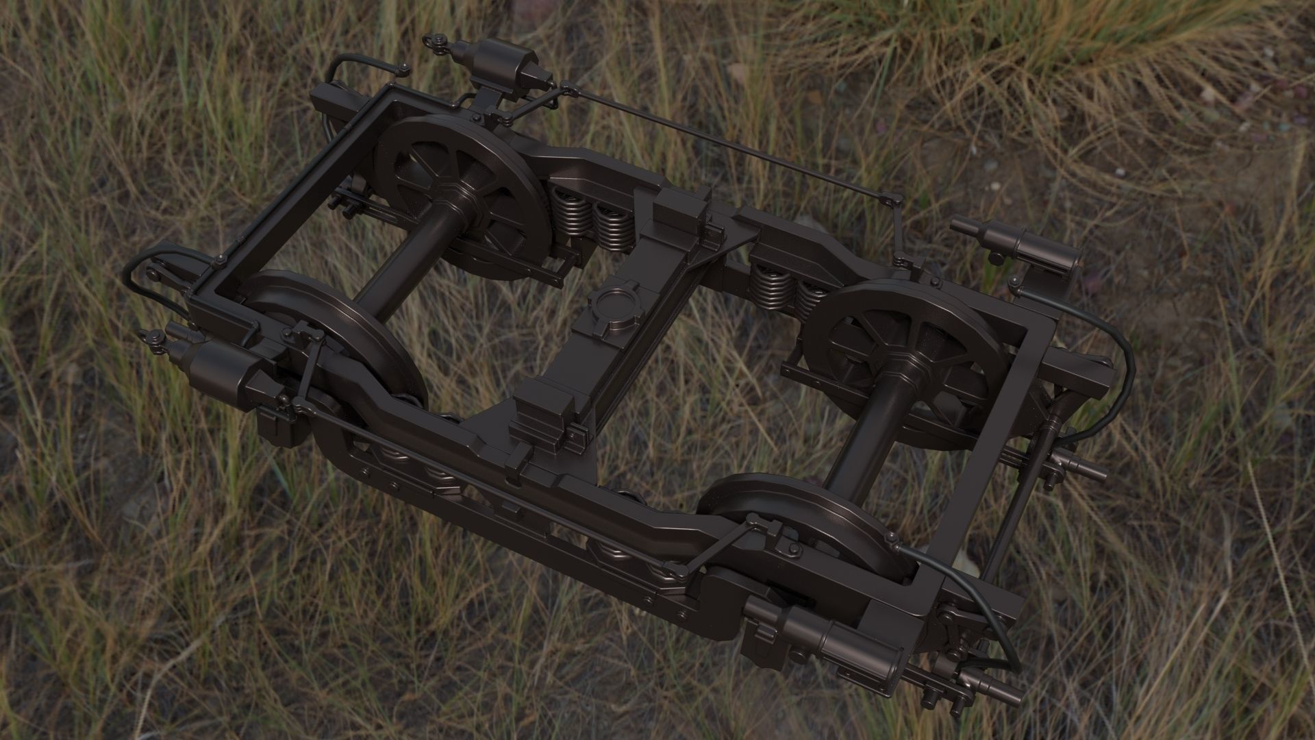 3D model Rigged low poly train bogie VR / AR / low-poly rigged | CGTrader
