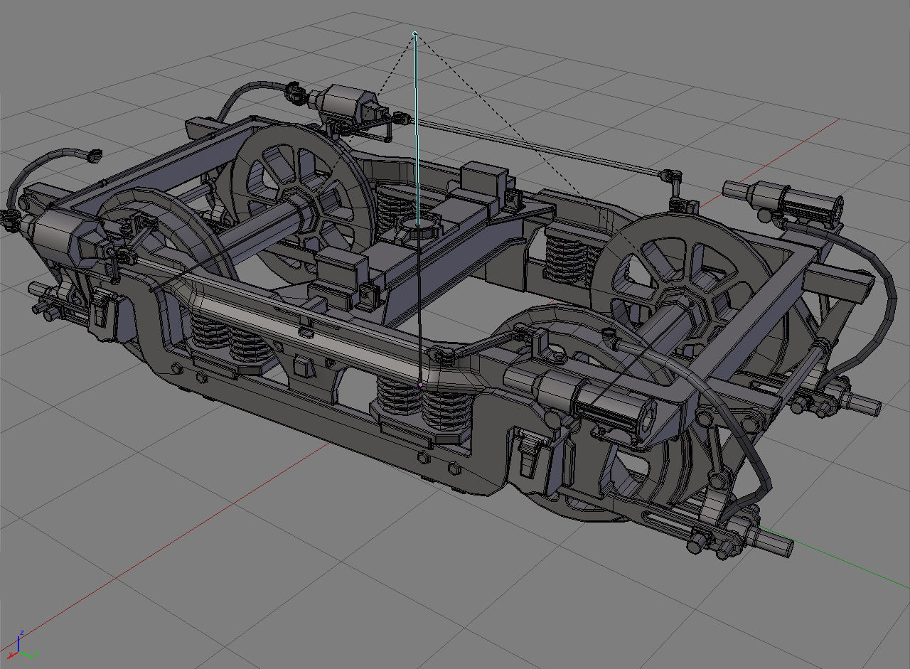 3D model Rigged low poly train bogie VR / AR / low-poly rigged | CGTrader
