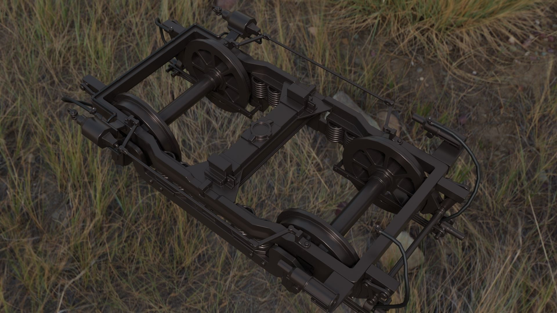 3D model Rigged low poly train bogie VR / AR / low-poly rigged | CGTrader
