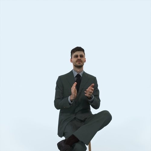 3D model Posture 19H Clapping Sitting Elegant Man VR / AR / low-poly ...