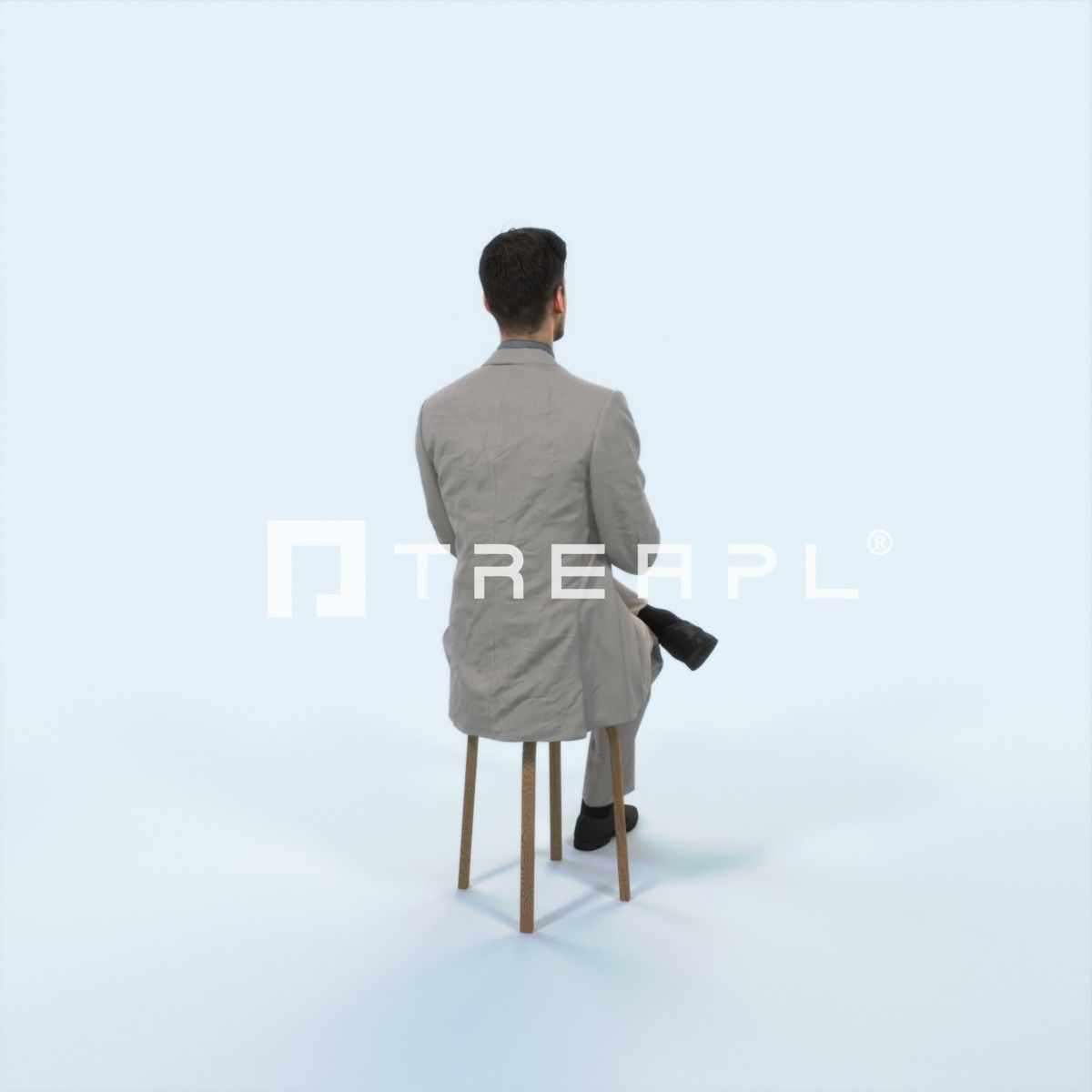 3D model Posture 19D Clapping Sitting Elegant Man VR / AR / low-poly ...