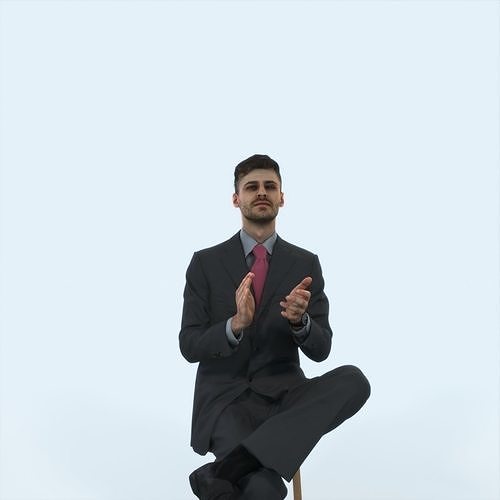 3D model Posture 19C Clapping Sitting Elegant Man VR / AR / low-poly ...