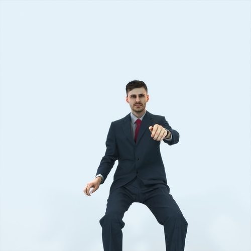 3D model Posture 20G Driver Driving Sitting Elegant Man VR / AR / low ...