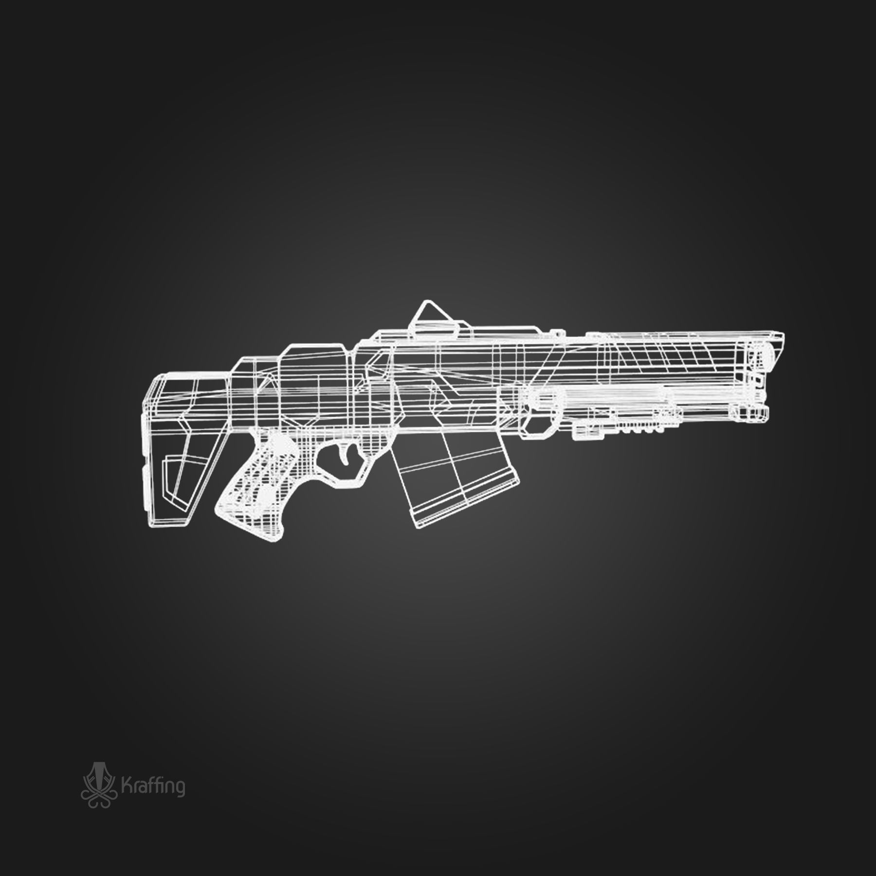 3D model Futuristic Rifle V1 VR / AR / low-poly | CGTrader