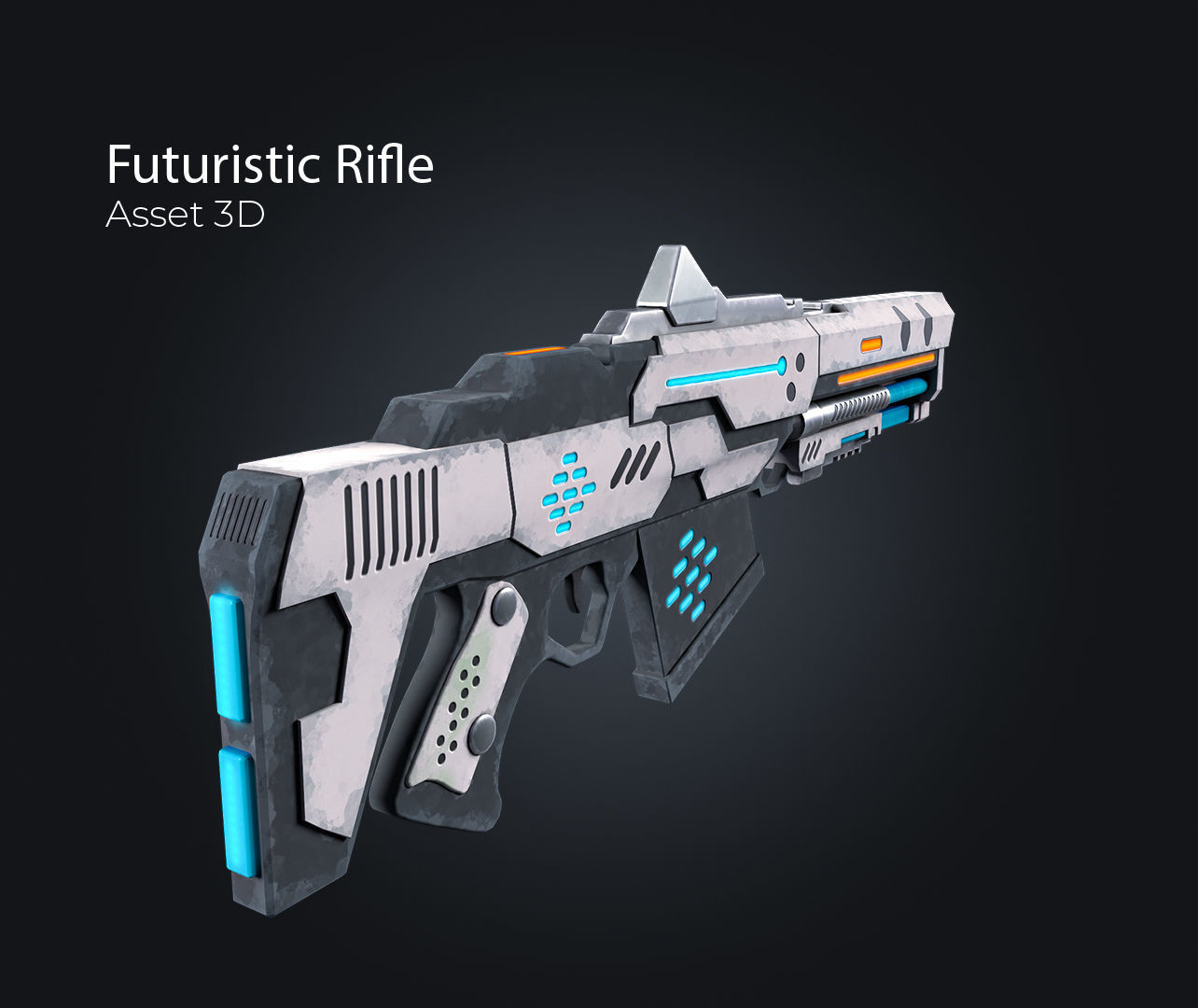 3D model Futuristic Rifle V1 VR / AR / low-poly | CGTrader