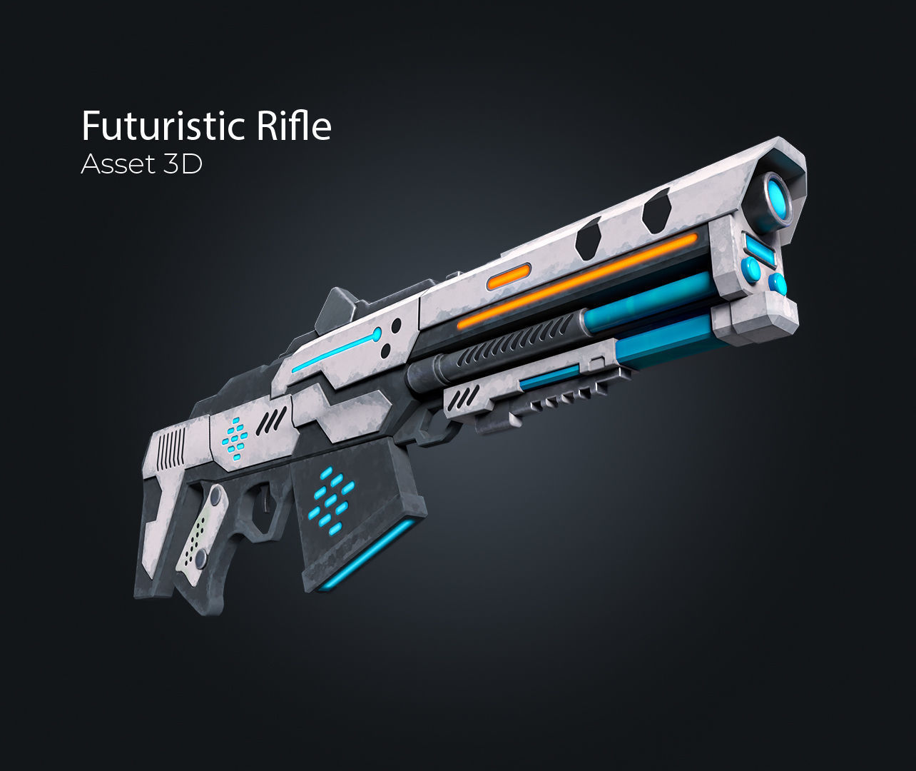 3D model Futuristic Rifle V1 VR / AR / low-poly | CGTrader