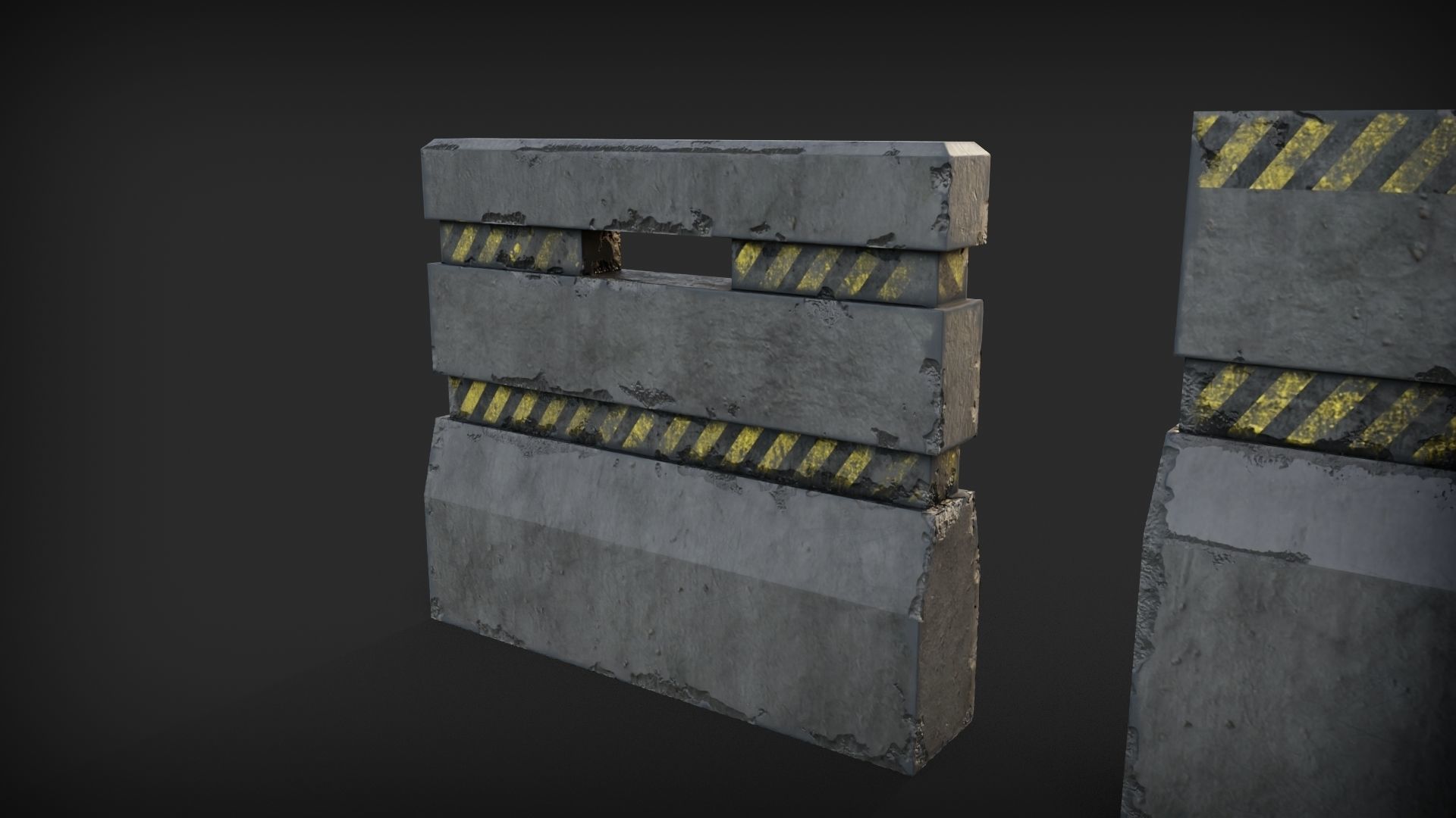 3D model Concrete Barricades Barrier VR / AR / low-poly | CGTrader