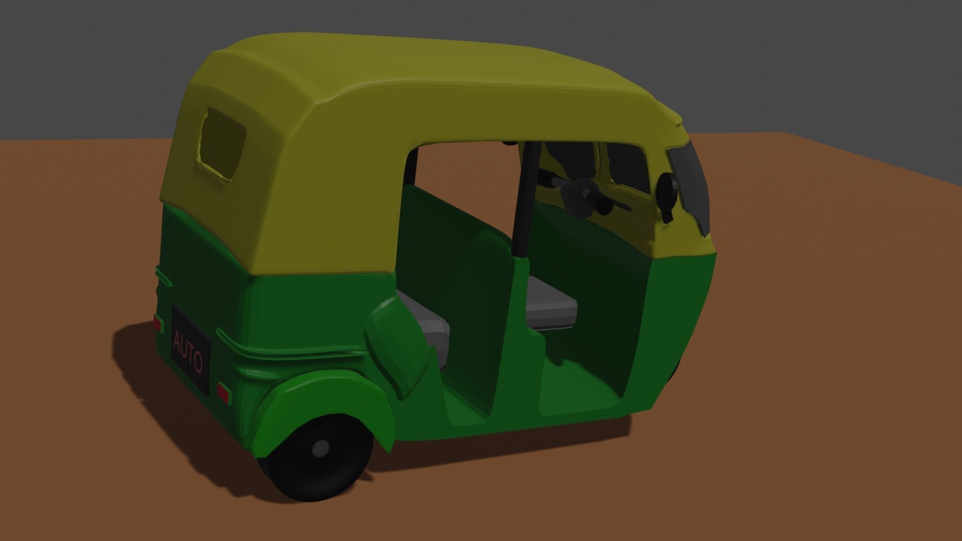 3D model AUTO RICKSHAW 3D BY BLENDER VR / AR / low-poly | CGTrader