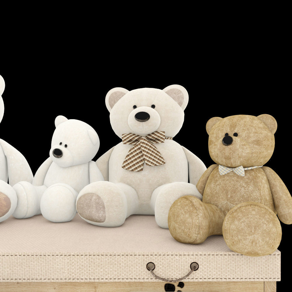 3D model bears VR / AR / low-poly | CGTrader