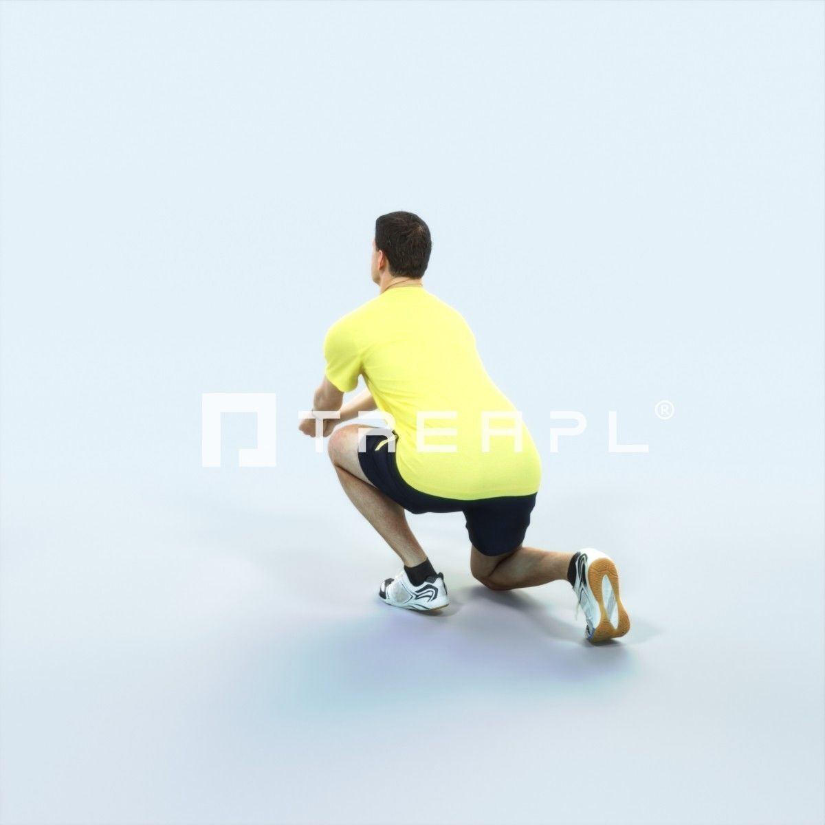 3D model Romance 03A Volleyball Digging Sports Man VR / AR / low-poly ...