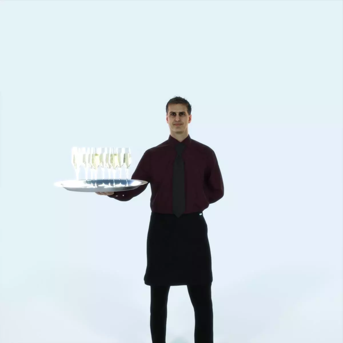 3D model Romance 05K Waiter Offering Working Man VR / AR / low-poly ...