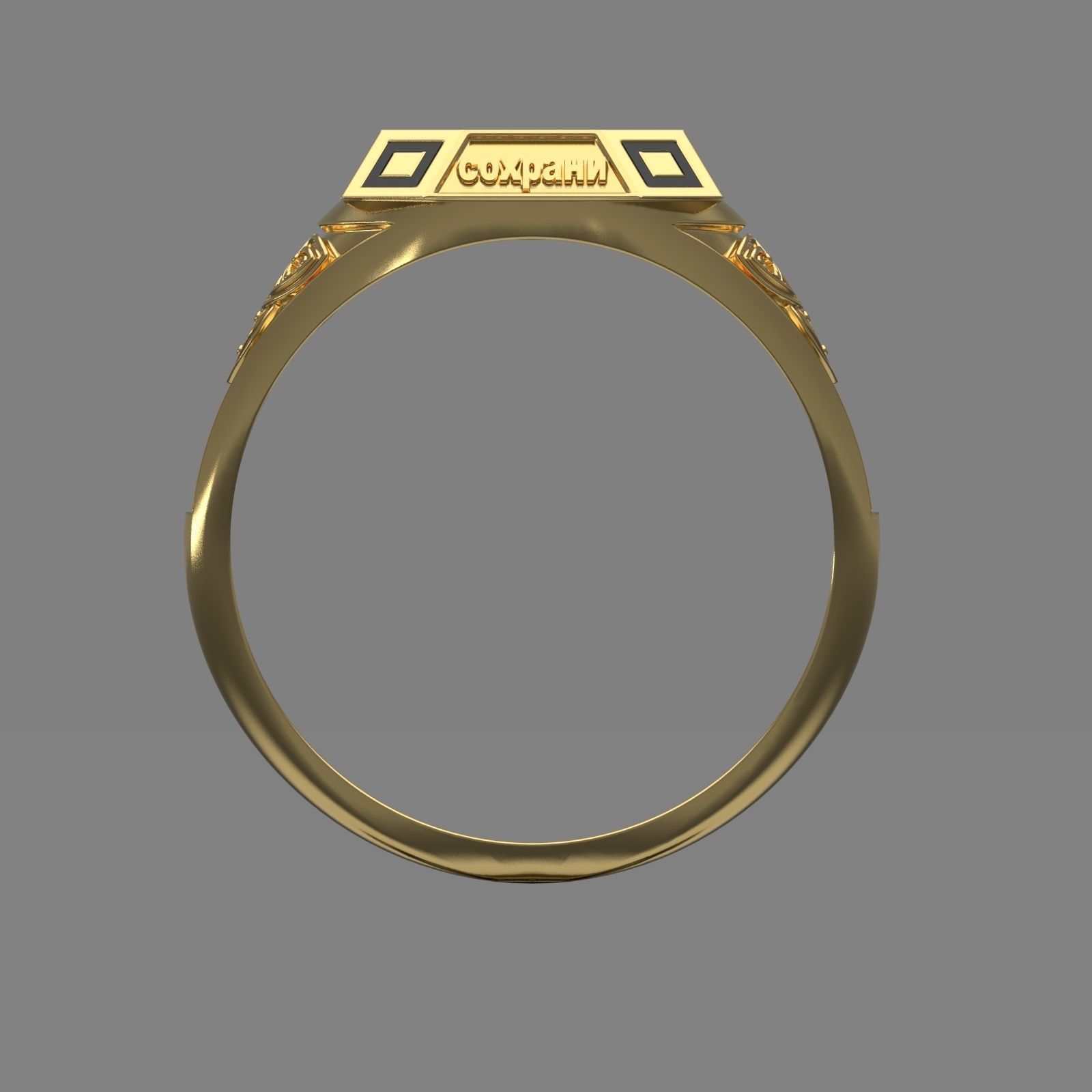 Ring with symbols 3D model 3D printable | CGTrader