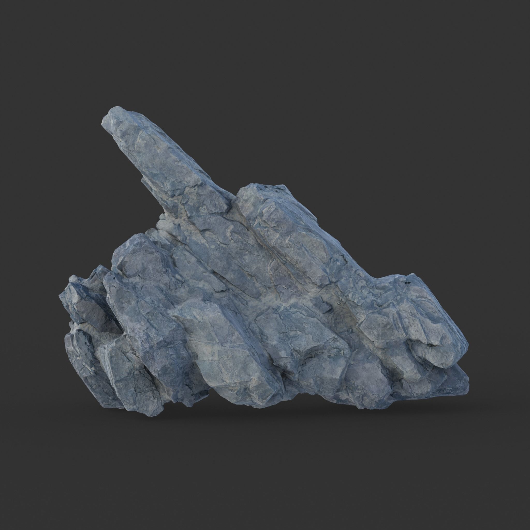 High poly Gray Spiky Modular Rock 230715 3D model | CGTrader