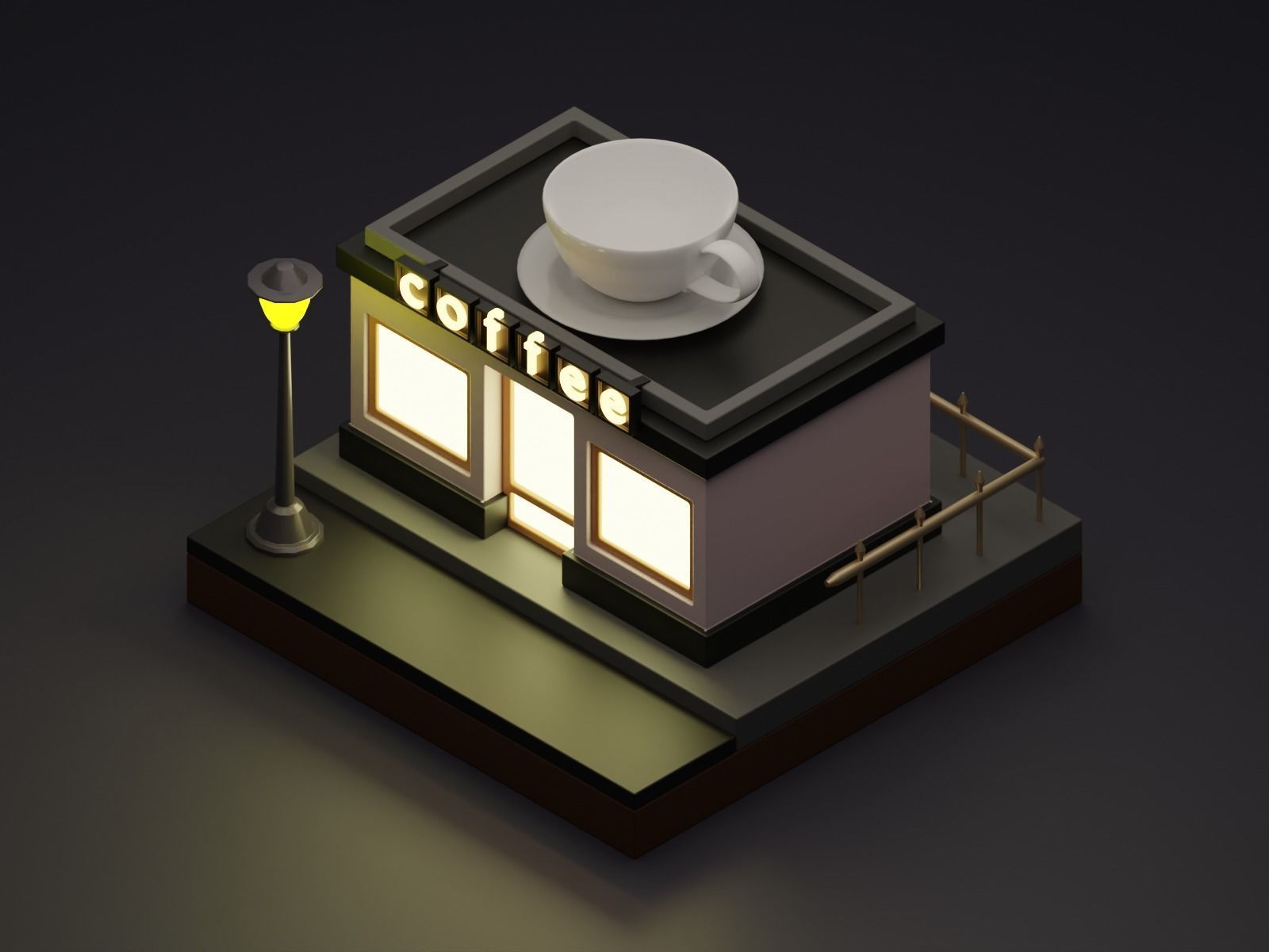 Coffee Shop 3D model | CGTrader