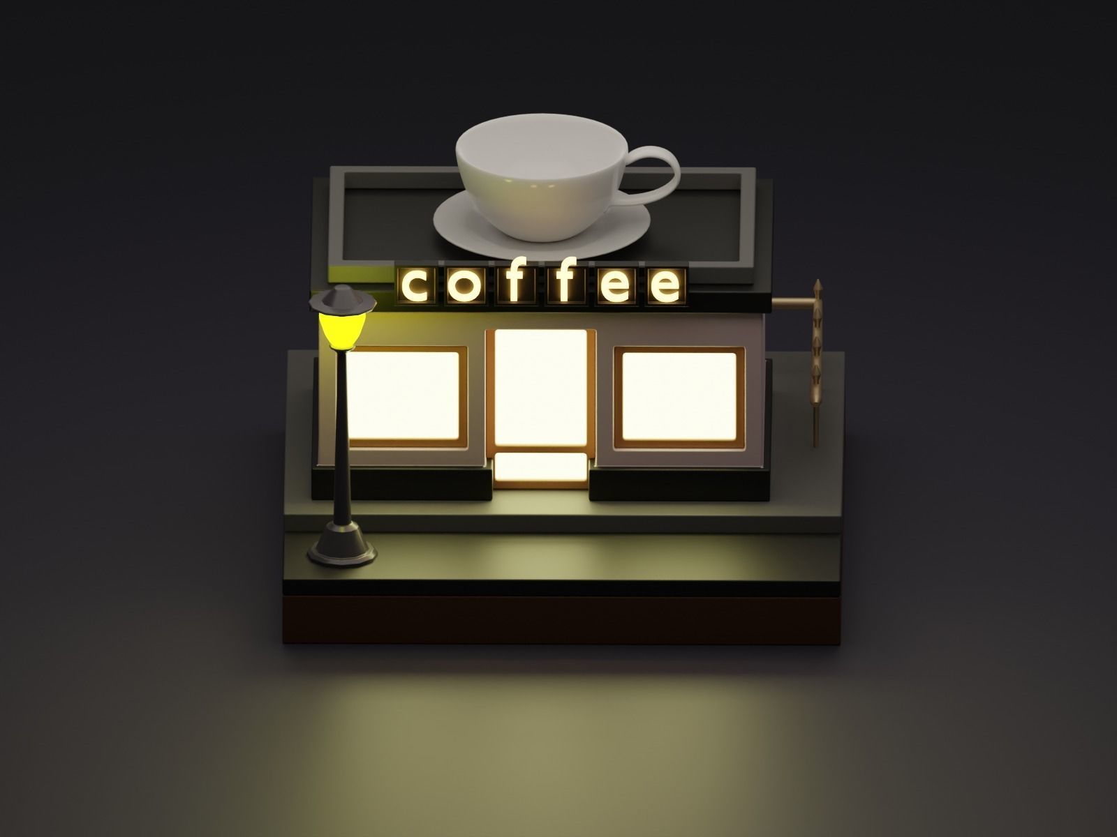 Coffee Shop 3D model | CGTrader