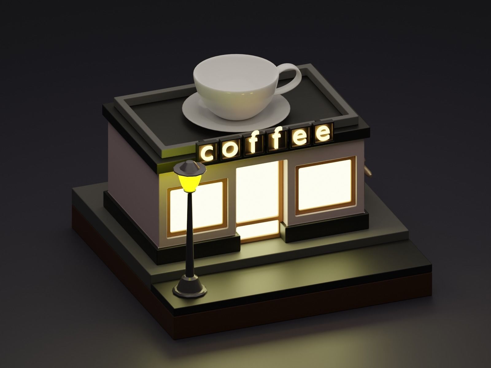 Coffee Shop 3D model | CGTrader
