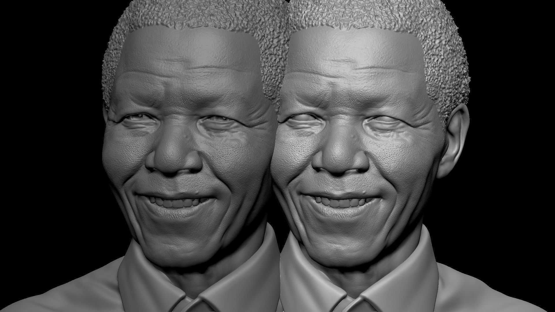 Nelson Mandela 3D model 3D printable | CGTrader