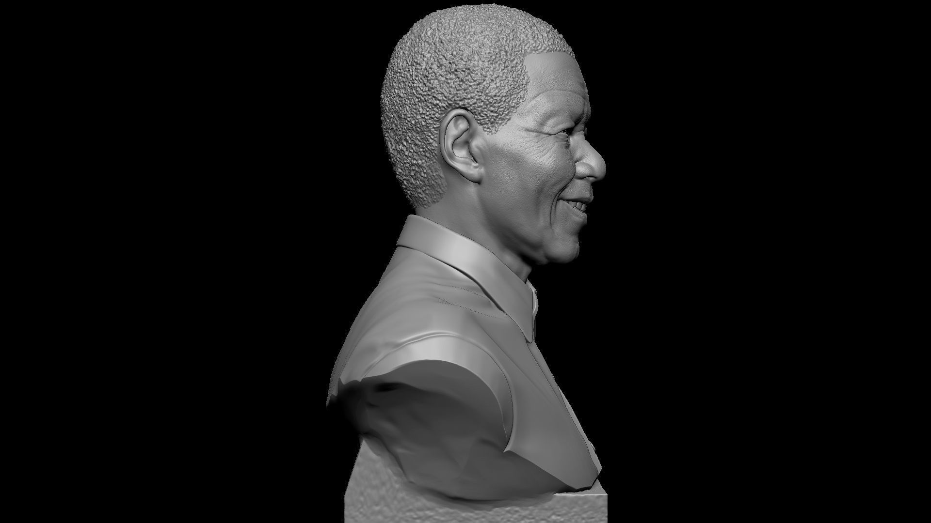 Nelson Mandela 3D model 3D printable | CGTrader