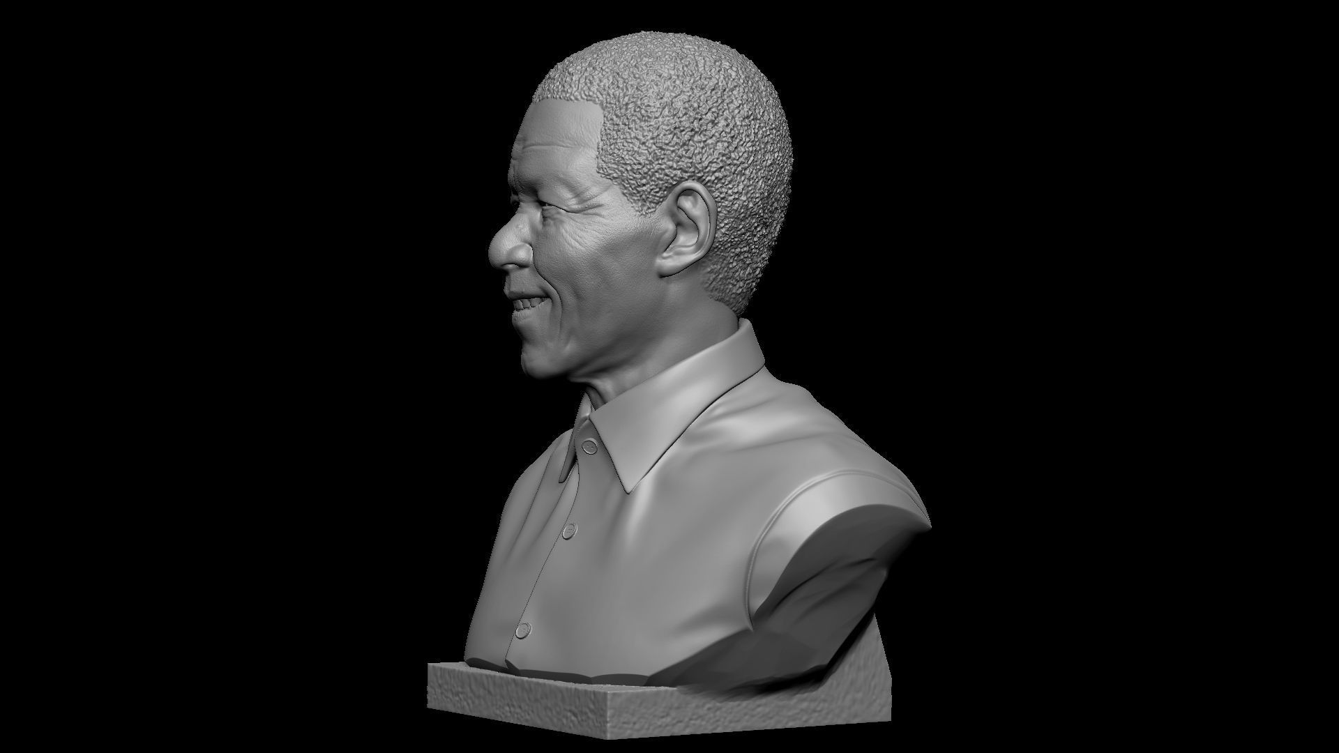 Nelson Mandela 3D model 3D printable | CGTrader