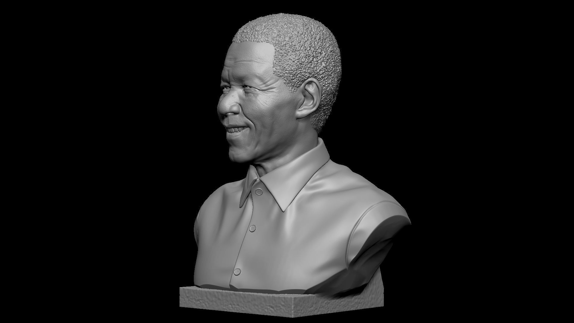 Nelson Mandela 3D model 3D printable | CGTrader