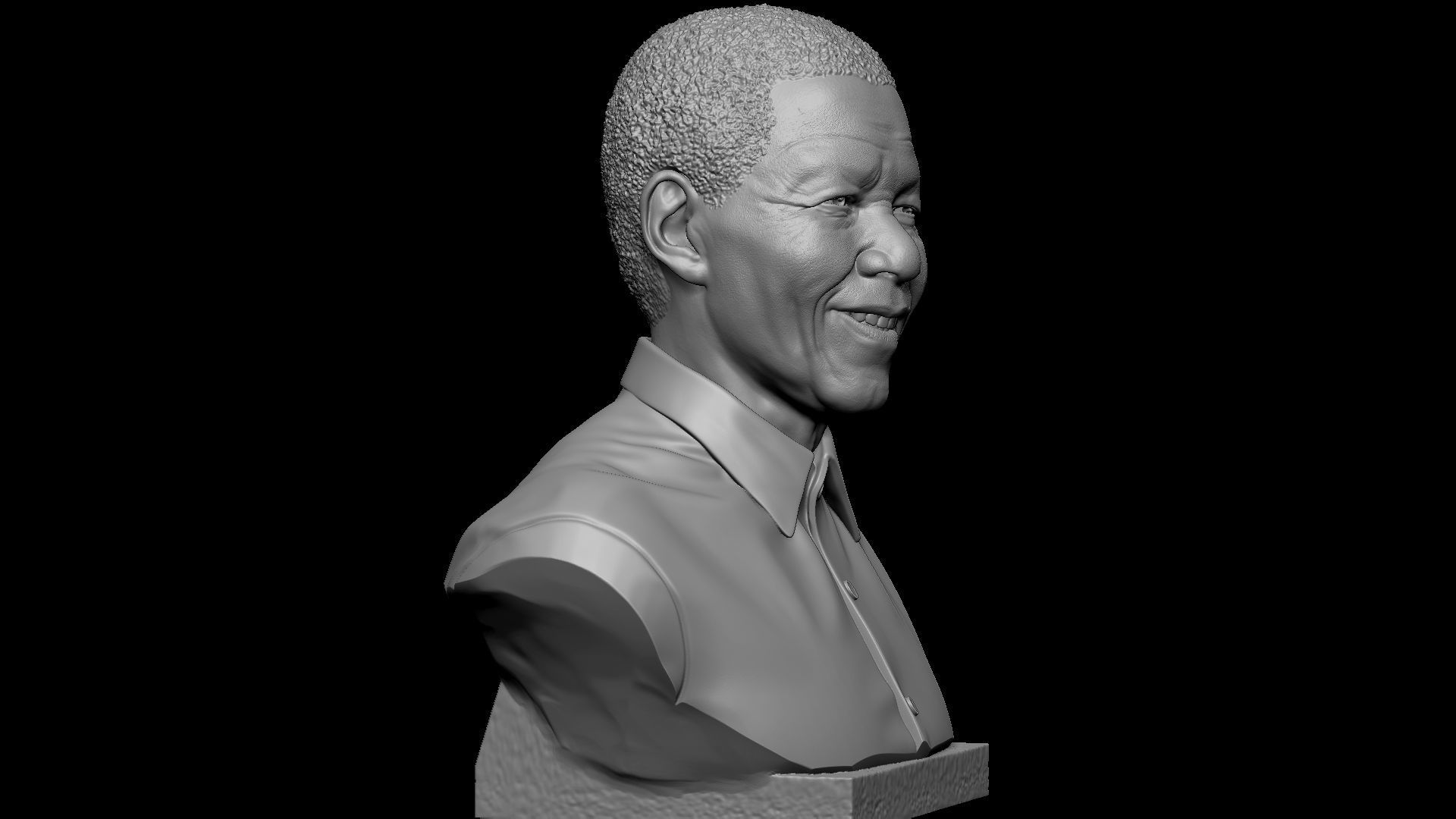 Nelson Mandela 3D model 3D printable | CGTrader