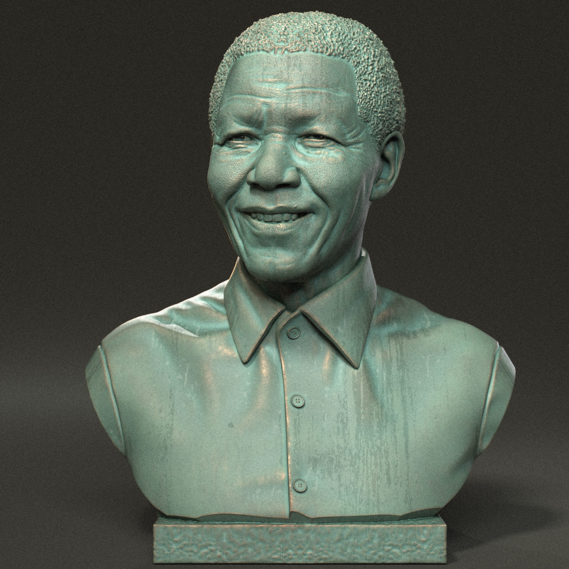 Nelson Mandela 3D model 3D printable | CGTrader