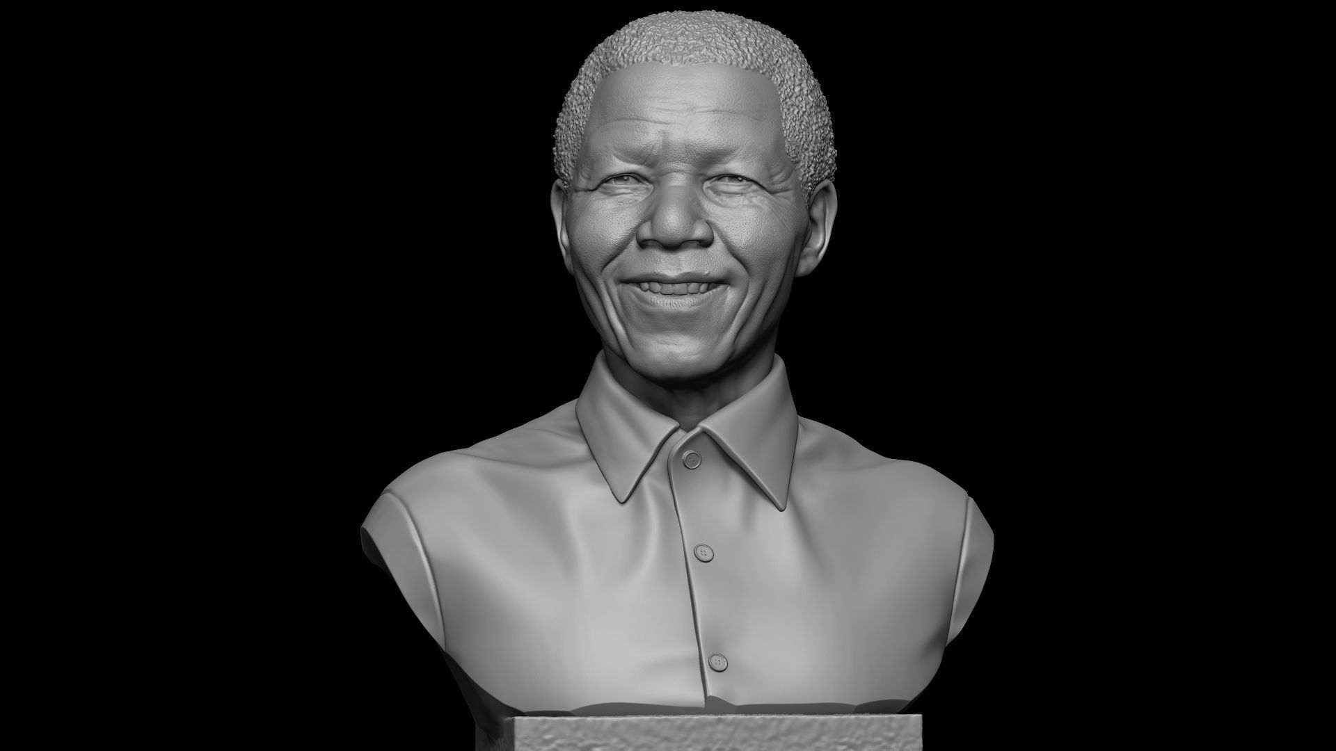 Nelson Mandela 3D model 3D printable | CGTrader