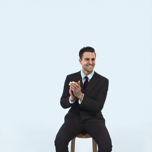 3D model Virtue 13E Clapping Sitting Elegant Man VR / AR / low-poly ...