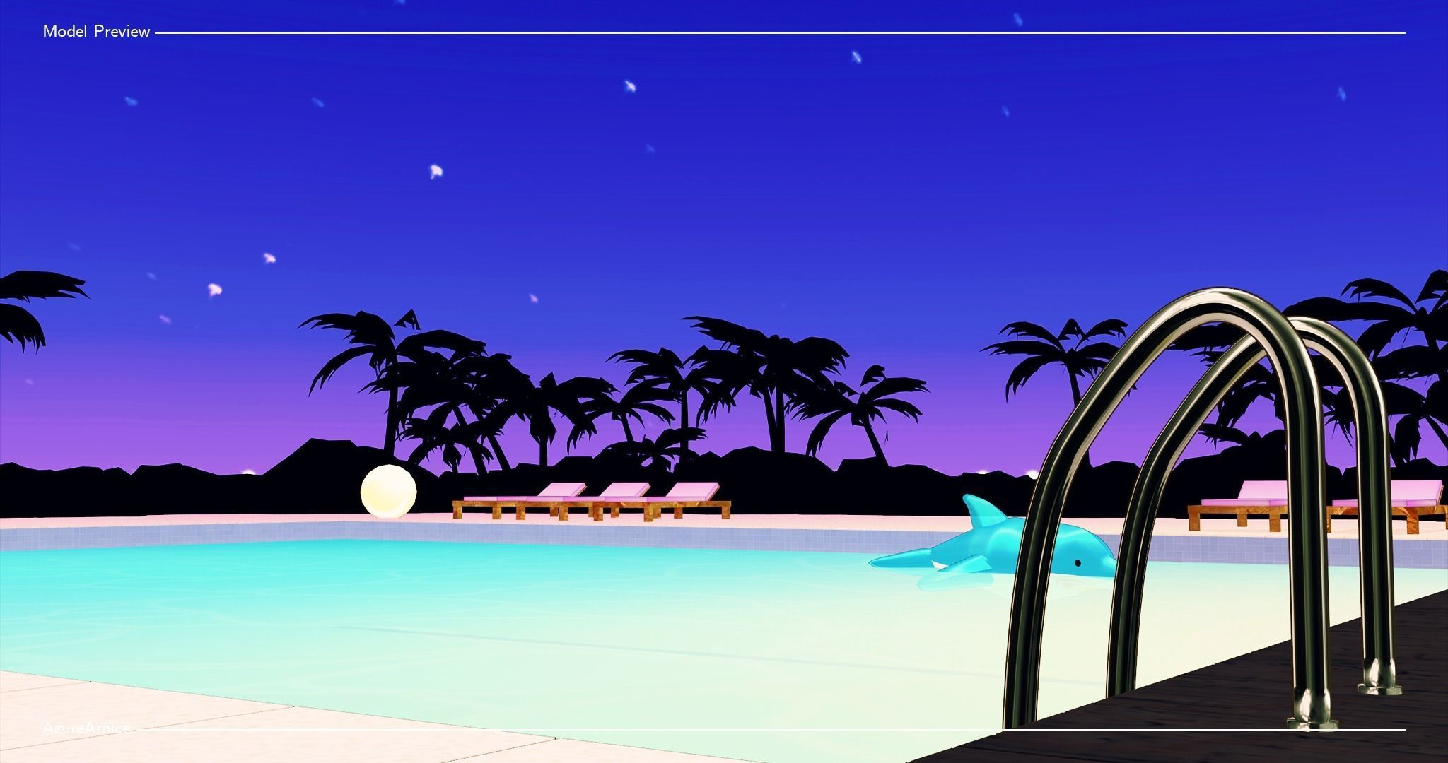 Highschool DxD - HERO Pool Stage MMD Model free VR / AR / low-poly 3D ...