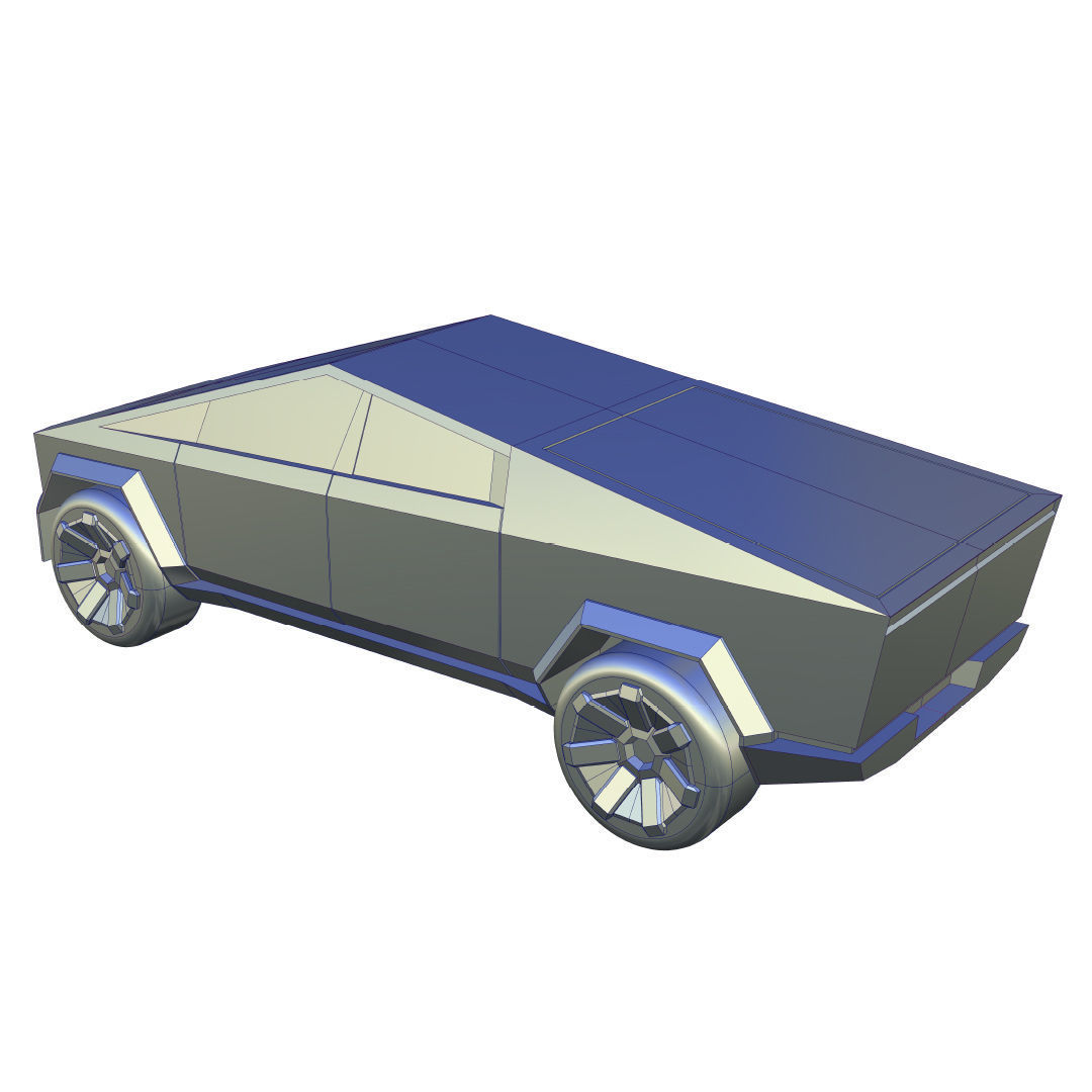 Tesla Cybertruck 1-64 Scale Full 3D model 3D printable | CGTrader