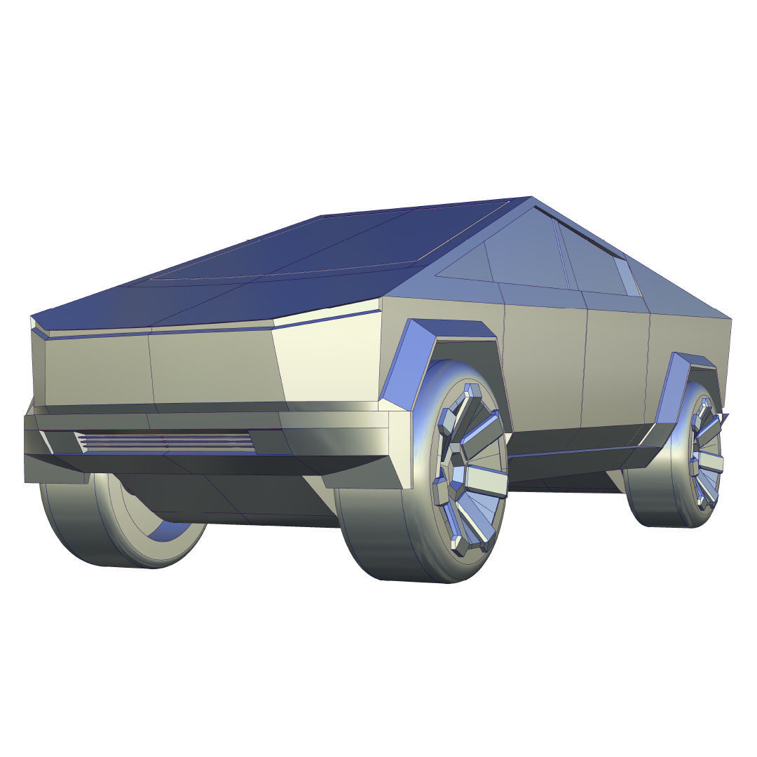 Tesla Cybertruck 1-64 Scale Full 3D model 3D printable | CGTrader
